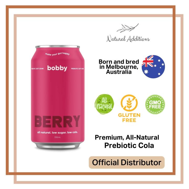 Bobby Refreshing Prebiotic Softdrink Berry 330ml | Lazada PH