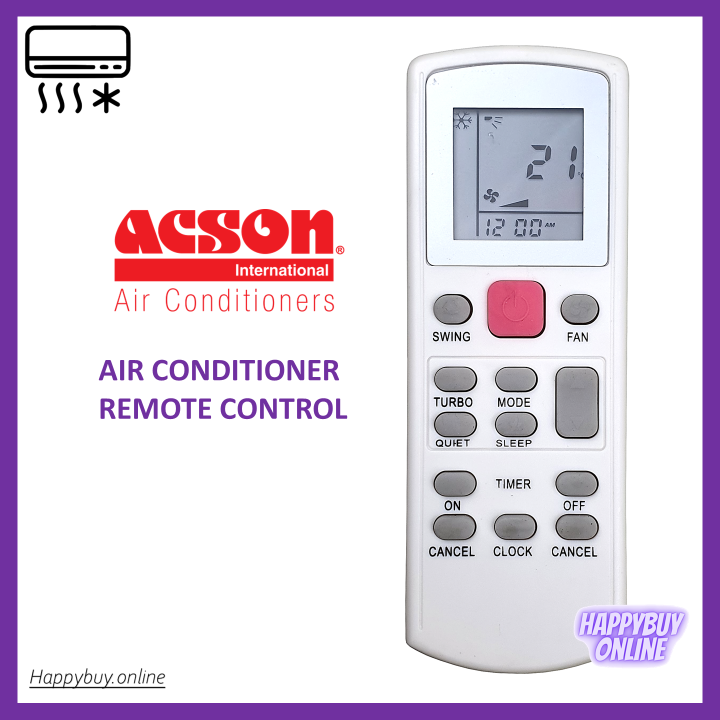 Compatible for ACSON Air Conditioner Remote Control (XRC1668) ACSON ...