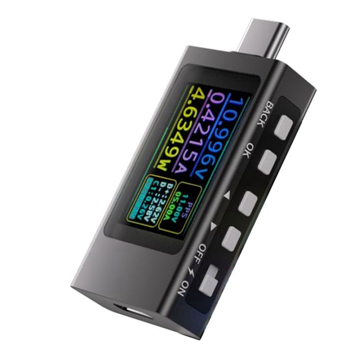 USB-C Digital Multimeter Tester, LCD Display, Voltmeter Type C Power ...