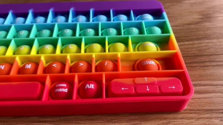 LZD Exun Push Pops Bubble Fidget Sensory ของเล่น Rainbow Popping เกม ...