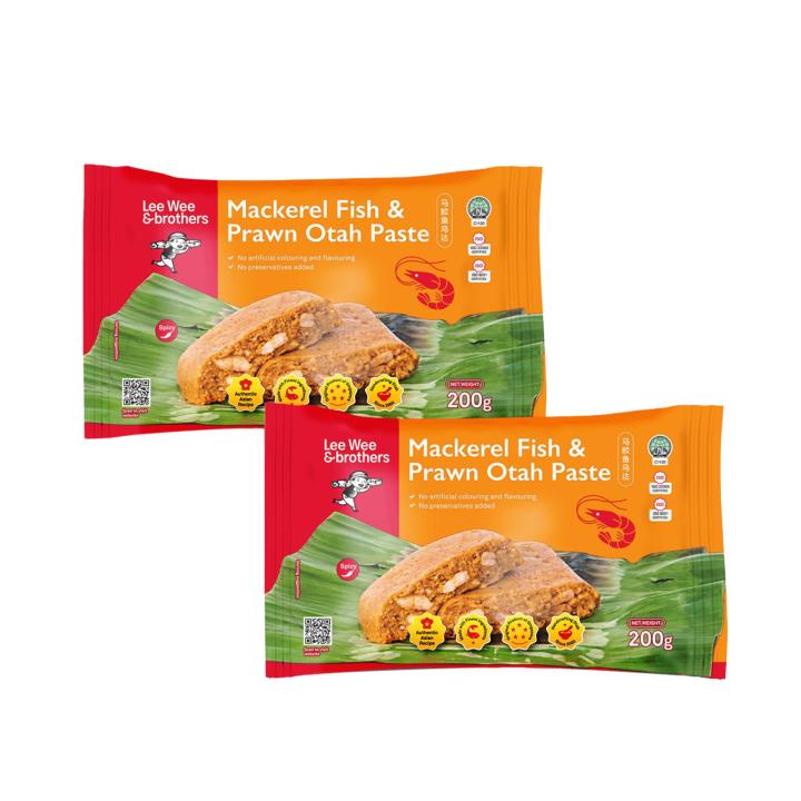 Lee Wee & Brothers Mackerel Prawn Otah Paste - Bundle Of 2 - Frozen ...