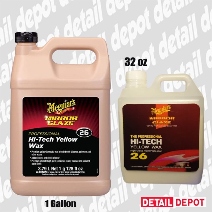 Meguiar's M2601 Mirror Glaze Hi-Tech Yellow Wax - 1 Gallon | Lazada PH