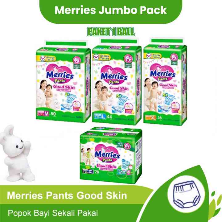 POPOK BAYI MURAH MERRIES JUMBO M50 L44 XL38 XXL28 | Lazada Indonesia
