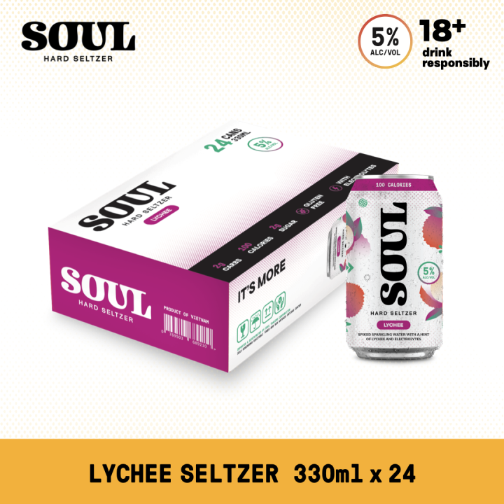 Soul Hard Seltzer - CASE OF 24 LYCHEE | Lazada PH