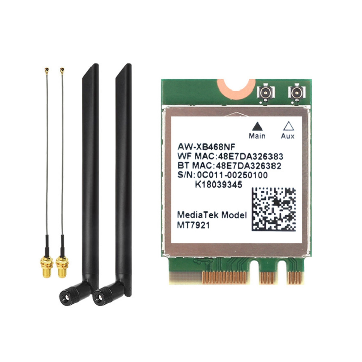 MT7921 WIFI6 2.4G 5G Gigabit Network Card Desktop Computer Laptop Built ...
