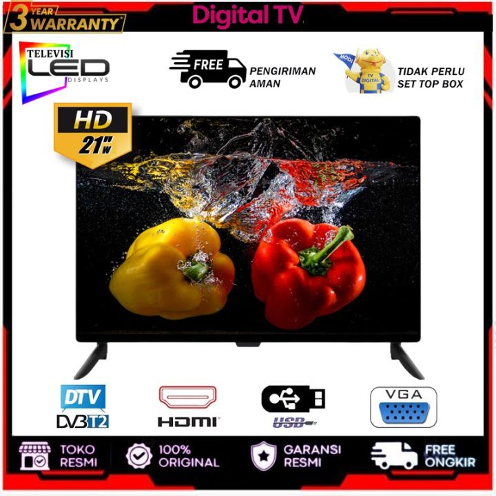 BISA COD] - LED TV LAYAR 21 INCH HD TV TELEVISI GARANSI 1 TAHUN READY ...