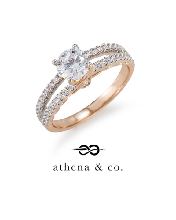 Athena & Co. 18k Gold Plated Victoria Engagement / Wedding Ring | Lazada PH