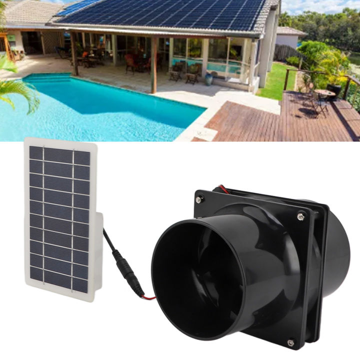 [Newkits] 10W 12V Solar Powered Exhaust Fan For Round Pipe Abs Solar ...