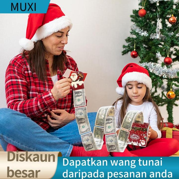 MUXI Christmas Cash Gift Box Money Bag Money Pull Handbag Christmas ...