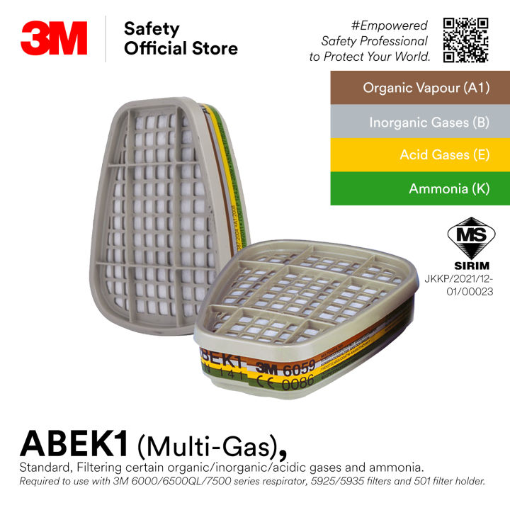 3M™ 6059 (CE & SIRIM) Multi Gas Cartridge/ 6006 Cartridge Discontinued ...