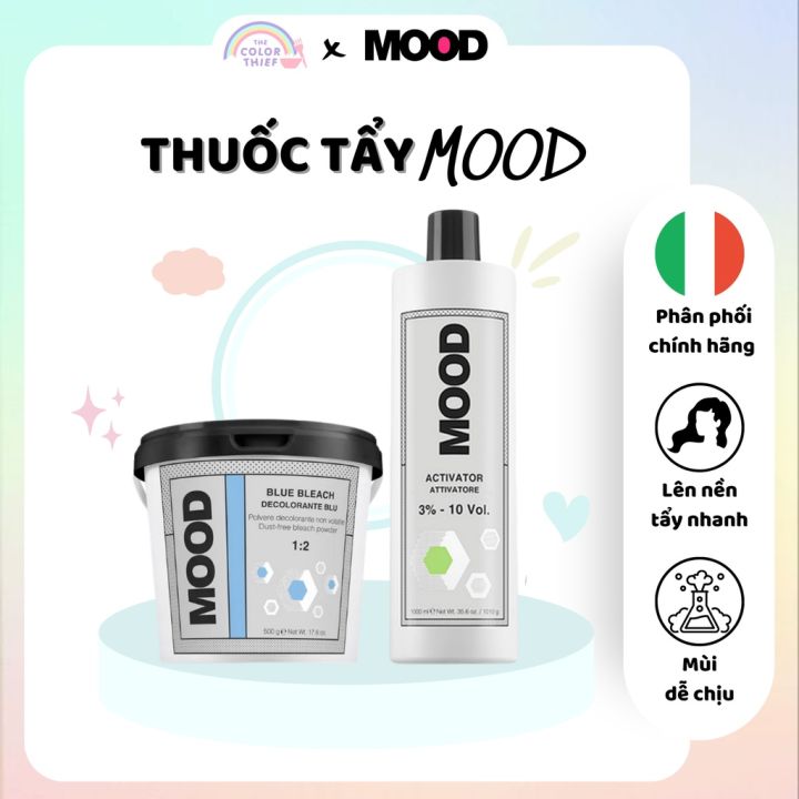 tẩy tóc MOOD Italy cao cấp an toàn nâng sáng lên đến 7+ levels The ...