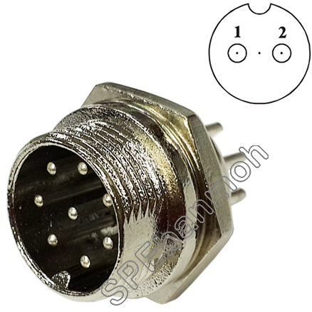 [ 3ชิ้น ] ปลั๊กเหล็ก 2 Pin PL16-PM-02 ติดแท่น ขนาด 16มิล | Lazada.co.th