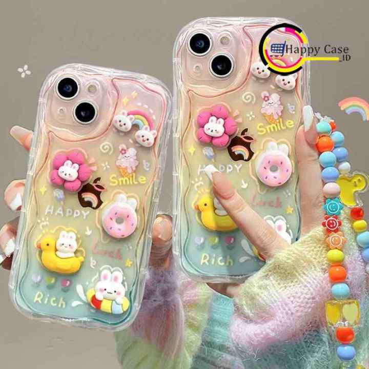 Ss868 Casing Happy Smile Rabbit 3d Untuk Oppo A1 A1k A3s A5 A5s A7 A8