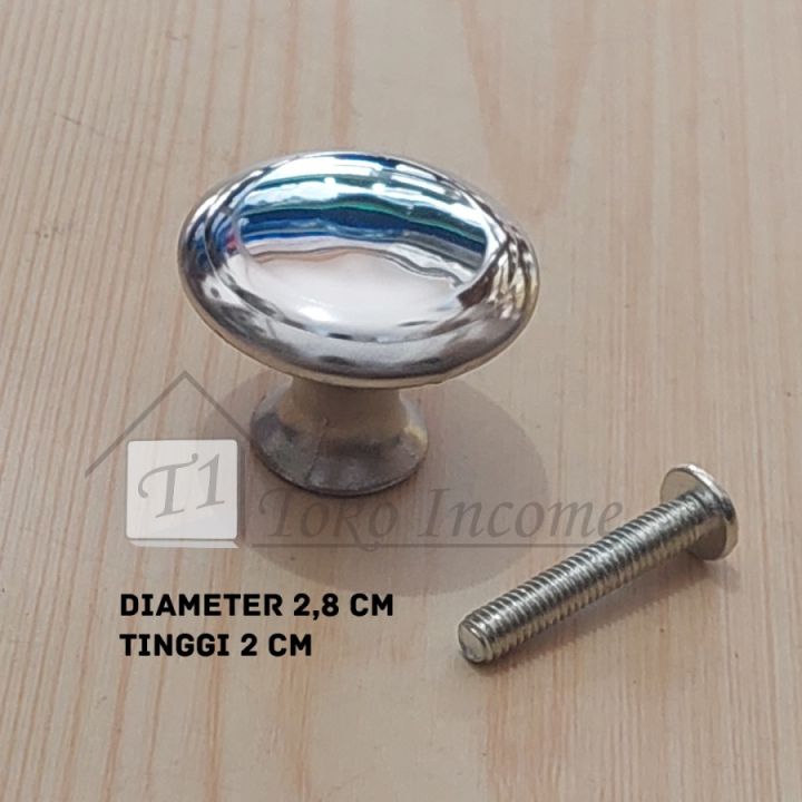 Handle Knob Bulat Chrome 202 M Tarikan Laci Lemari Dapur Stainless Kilap | Lazada Indonesia