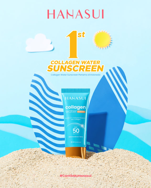 Hanasui Collagen Water Sunscreen SPF 50 PA+++ Netto 30Ml | Lazada Indonesia