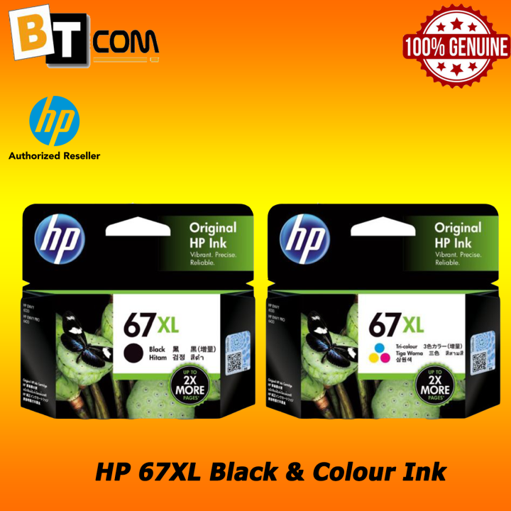 HP 67 XL Series (Black+Color) Package Set Original Ink Cartridge 3YM57AA+3YM58AA | Lazada