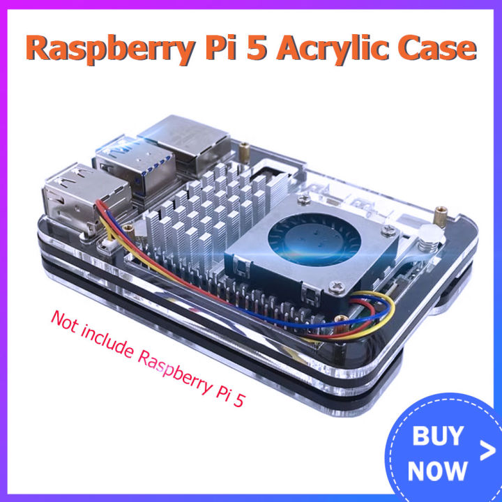 【Seasonal Sale】 Raspberry Pi 5 Case Enlosure Shellptional Cooling Fan ...