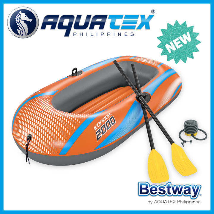 BESTWAY 61142 Kondor 2000 Raft SET - Inflatable Boat - Rubber Boat ...