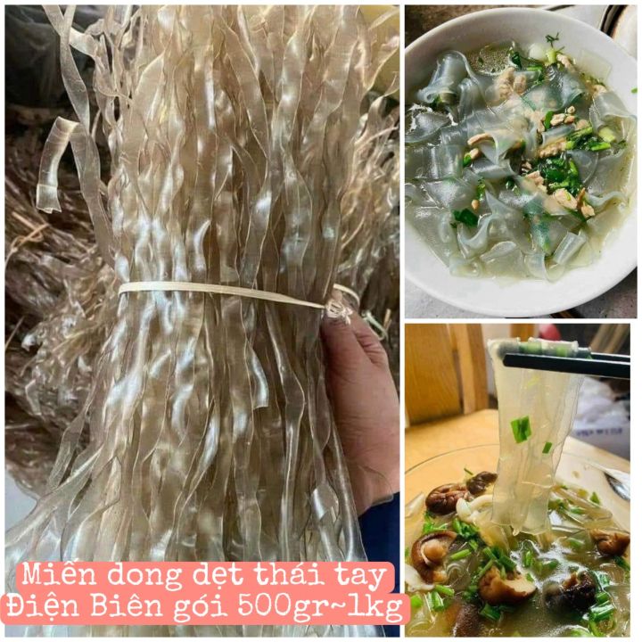 Miến dong bản dẹt to thái tay đặc sản Điện Biên ít calo ăn kiêng no lâu ...