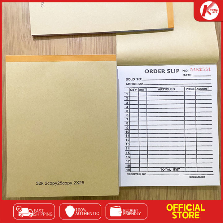 Kuba Kids Wholesale Carbonized Order Slip Receipt Paper 25 Sheets ...