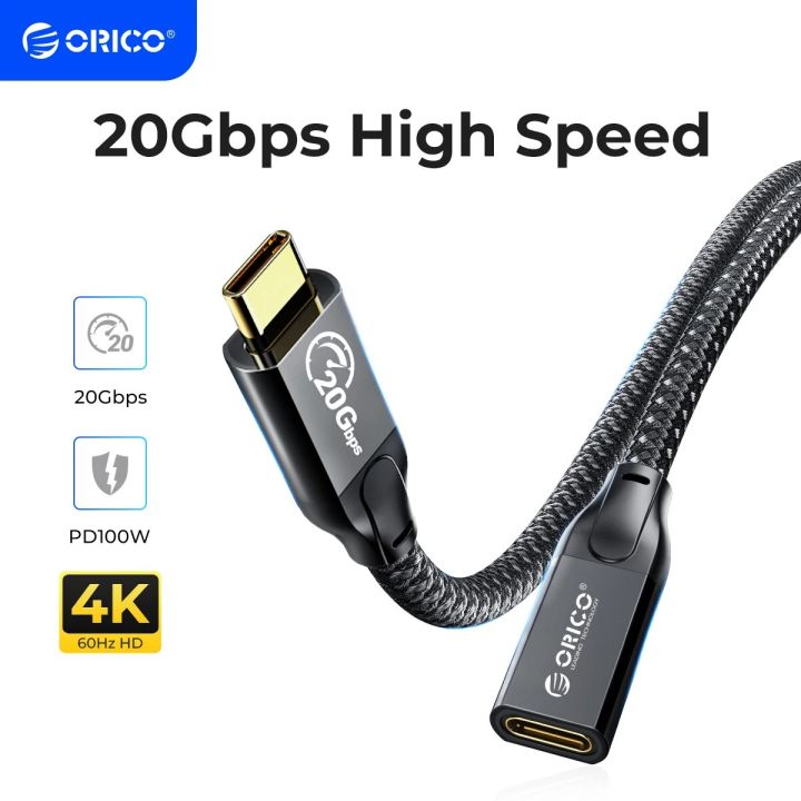 【Hot-Selling】 20gbps Usb C Extension Cable Type C Extender Cord Pd 100w ...