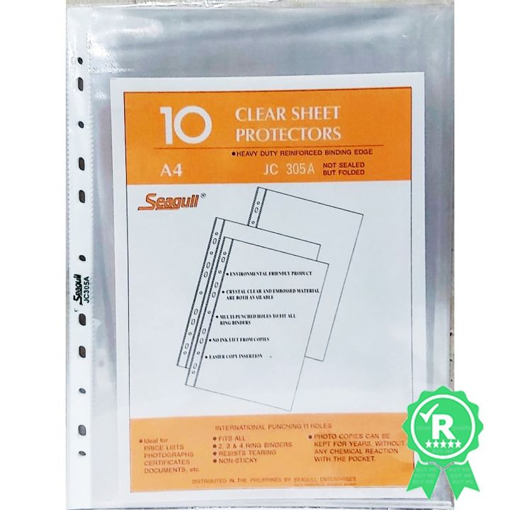 Seagull Clear Sheet Protector 10's by Pack | Lazada PH