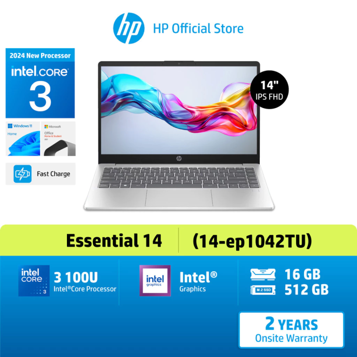HP Notebook 14-ep1042TU/ Intel Core 3 100U/ Intel Graphics/ 16GB/ 512GB ...