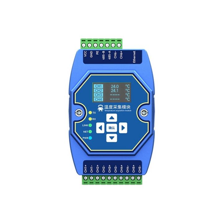 Temperature Acquisition Module 4 Way PT100 RTD Modbus RS485 Ethernet ...