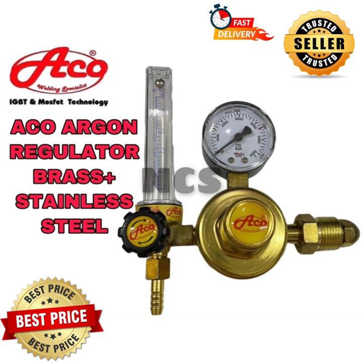 Argan gas regulator Aco(Brass+stainless steel) | Lazada