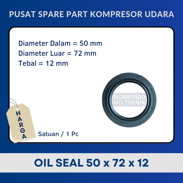 Oil Seal Sil Oli Kompresor Angin 50 x 72 x 12 | Lazada Indonesia