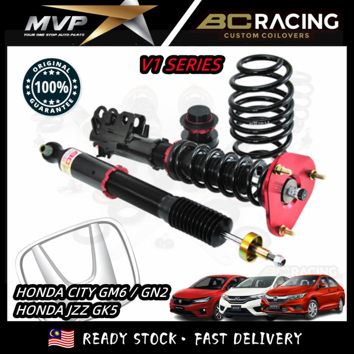 Original BC Racing V1 Honda City GM6 / City GN2 / Jazz GK5 Adjustable Absorber High Low Soft ...