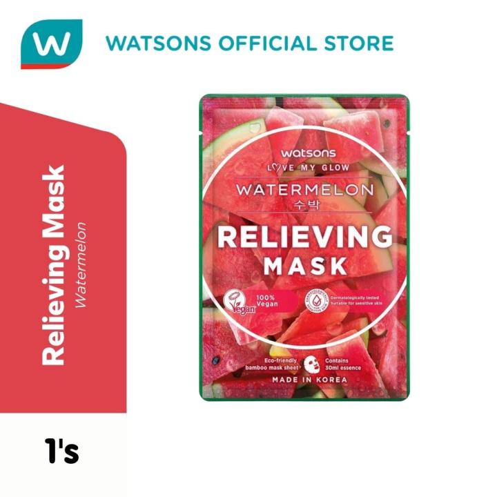 Watsons Love My Glow Relieving and Moisturising Watermelon Mask 1s 30ml ...