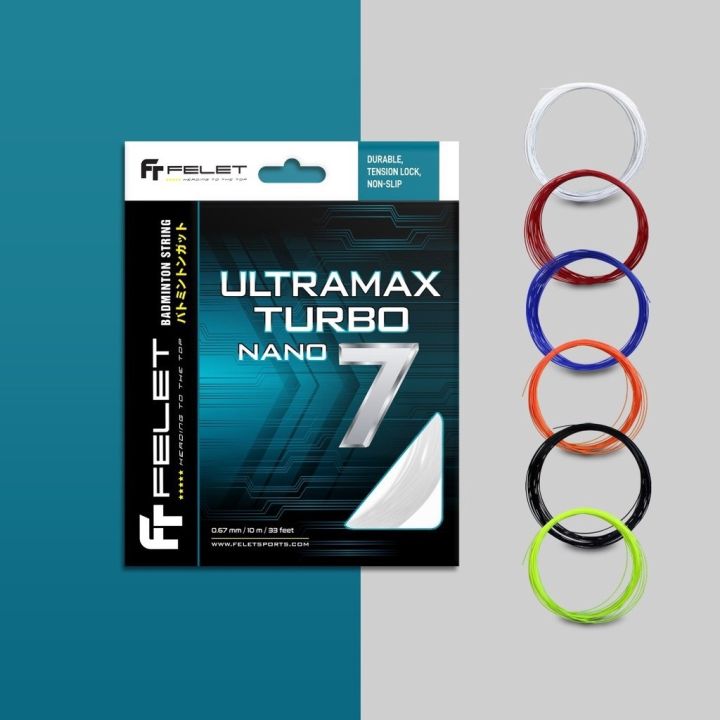 Felet Ultramax Turbo Nano 7 Badminton String Raket tali Racket By FLEET ...