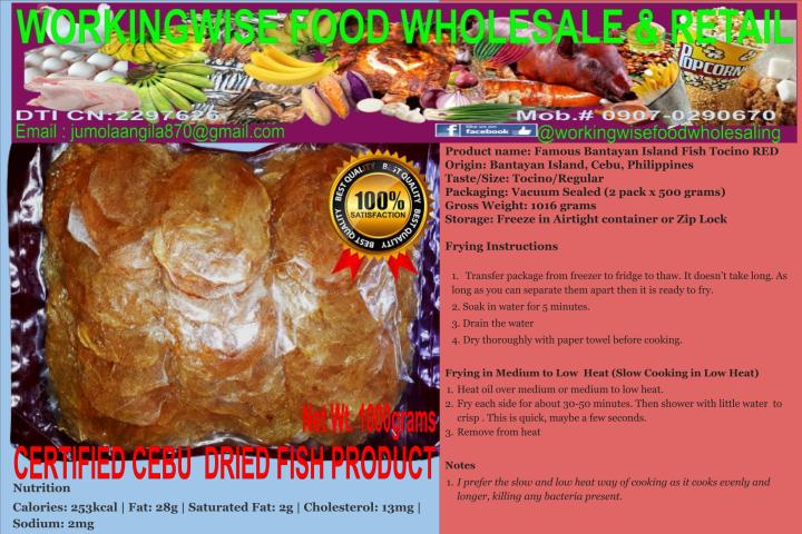 Cebu's Dried Fish Tocino (Redsal Fish) | Lazada PH