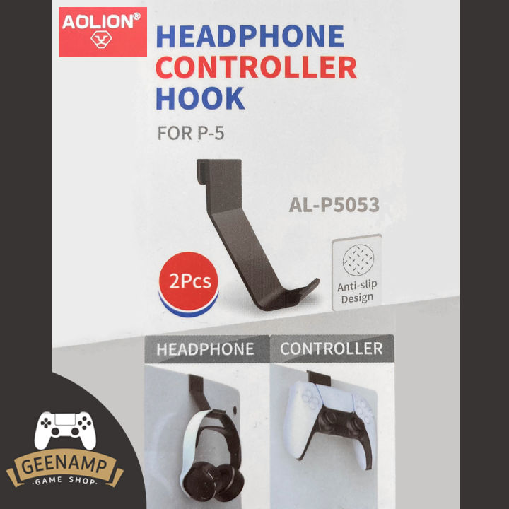 PS5 : [มือ1] ที่แขวนหูฟัง และ จอยเกม PS5 (2ชิ้น/กล่อง) # Headphone & Controller Hook for ...