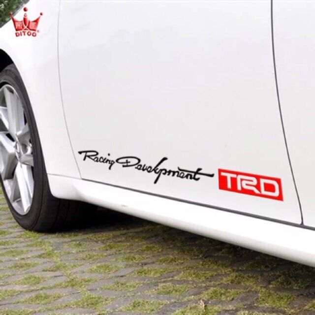 2pcs TRD Car Toyota Racing Development Sticker Decals B-6 | Lazada PH