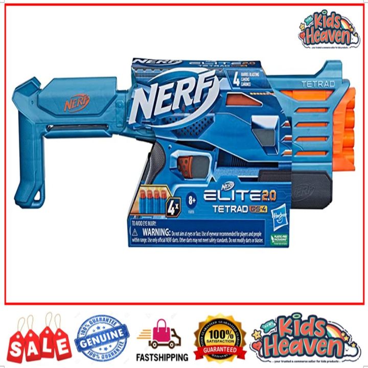 Nerf Elite 2.0 Tetrad QS-4 Blaster (100.0% Original) | Lazada