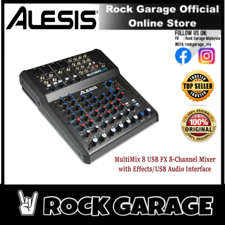 Alesis MultiMix 8 USB FX 8-Channel Mixer with Effects/USB Audio Interface | Lazada