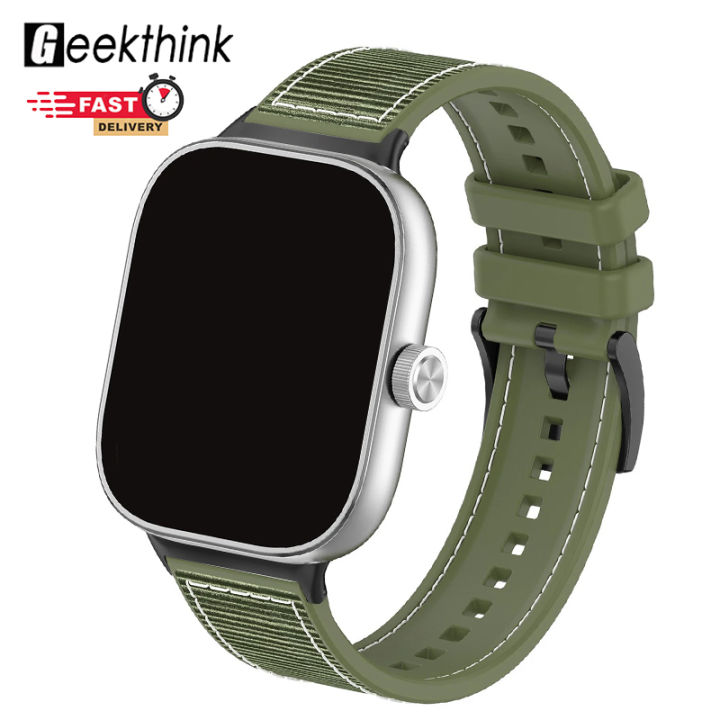 GEEKTHINK 22mm Nylon Silicone Strap For Redmi Watch 4/5 Official ...
