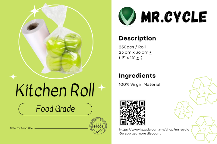 MR Cycle S Size Kitchen Roll for Food / Easy to Tear Off / Food Grade ...