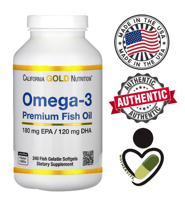 California Gold Nutrition, Omega-3, Premium Fish Oil, 240 Fish Gelatin Softgels | Lazada PH