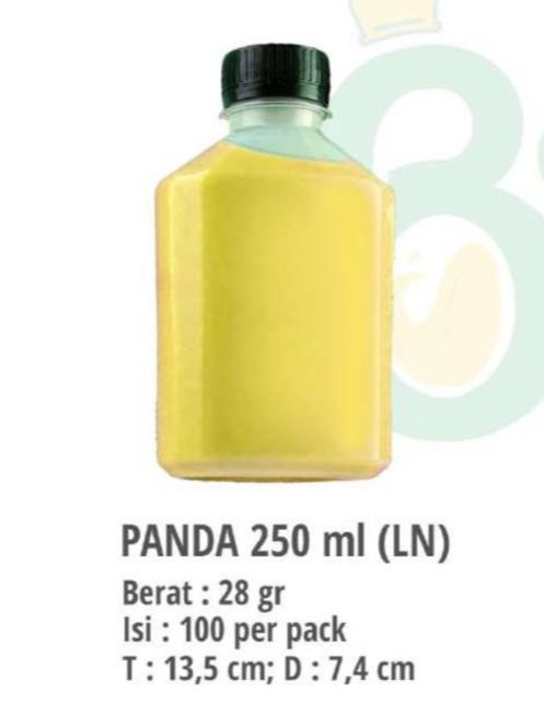 botol panda 250 ml LN tebal / botol mini / botol minuman / botol viral ...