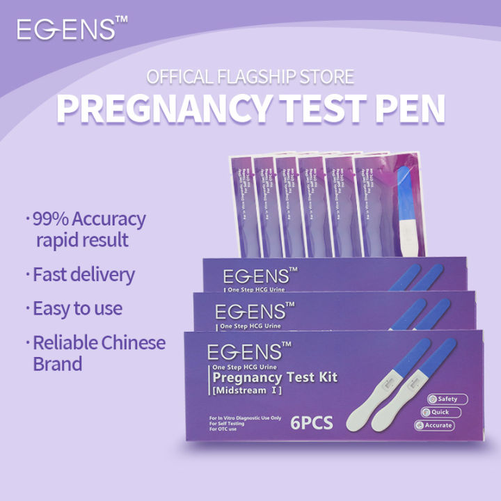 EGENS HCG 6PCS Early Pregnancy Test Kit Stick Pens Pregnant Rapid Test ...