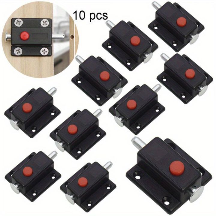 Window Plastic Spring Bolt Latch Automatic Door Bolt Safety Latch ...