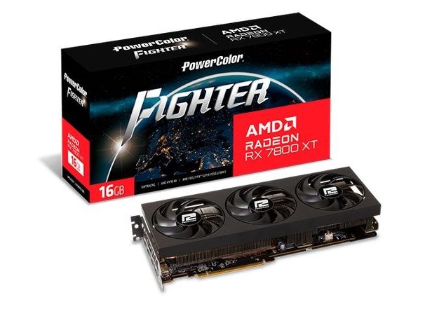 การ์ดจอ PowerColor Fighter AMD Radeon RX 7800 XT 16GB GDDR6 256-bit ...