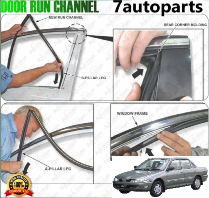 Original Spec Proton WIRA Door Glass RUN CHANNEL (Cetah Cermin Pintu ...