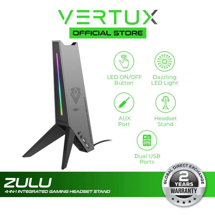 Vertux Zulu RGB 4-IN-1 Integrated Gaming Headset Stand | Lazada PH