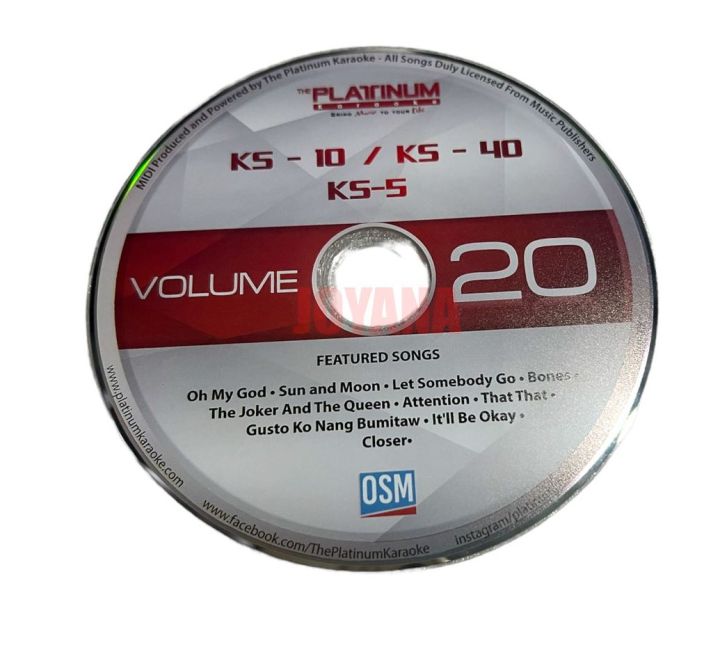 ORIGINAL PLATINUM KS5 /KS10 JR2 SONGBOOK W/ UPDATED DISC VOL 20 | Lazada PH