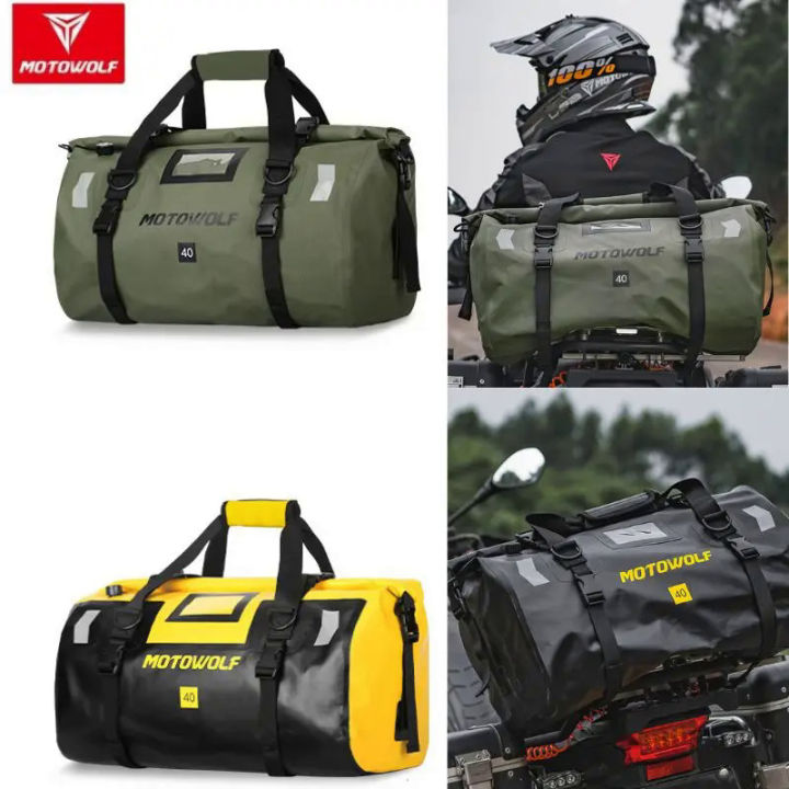 Motowolf 40L/66L/90L รถจักรยานยนต์กระเป๋ากันน้ำด้านหลังกระเป๋าเป้สะพายหลังวิบากกระเป๋าสัมภาระ T ...