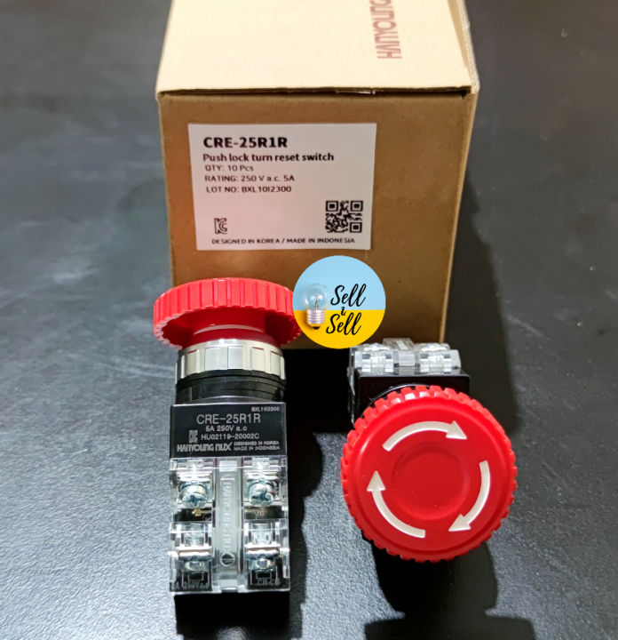 Emergency Stop Push Button Hanyoung Nux CRE-25R1R / Turn Reset Button ...